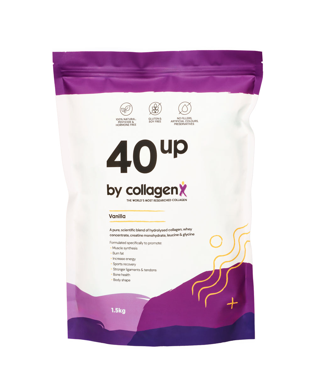 40UP: Whey + Collagen Protein Powder (with Creatine, Leucine, Glycine ...