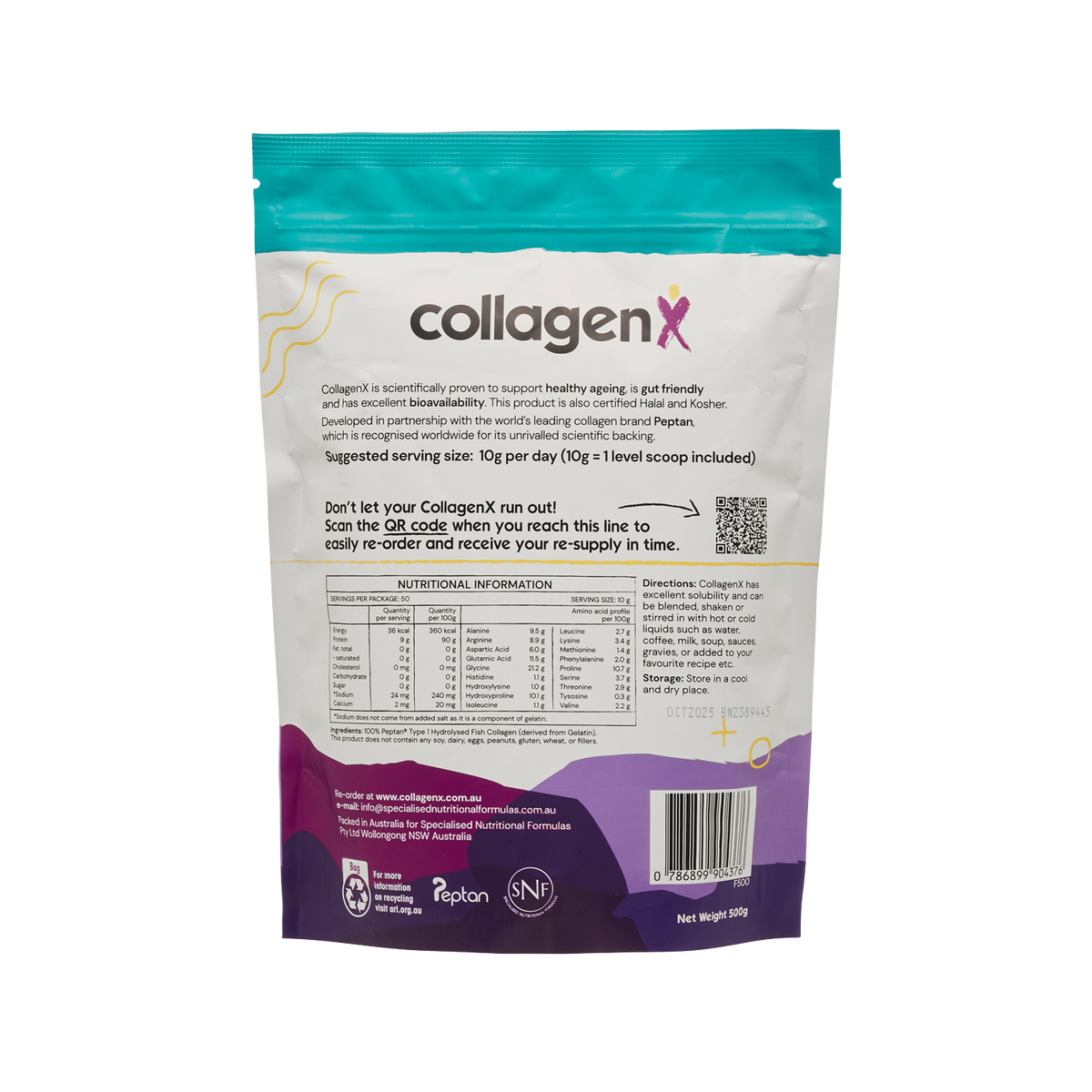 Pure Hydrolysed Fish Collagen Peptide Powder | CollagenX